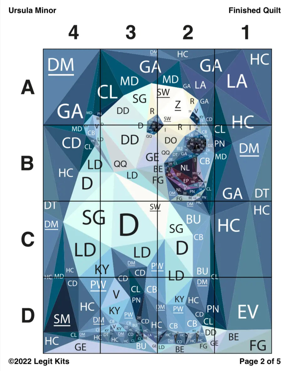 Ursula Minor Pattern - Linda's Electric Quilters