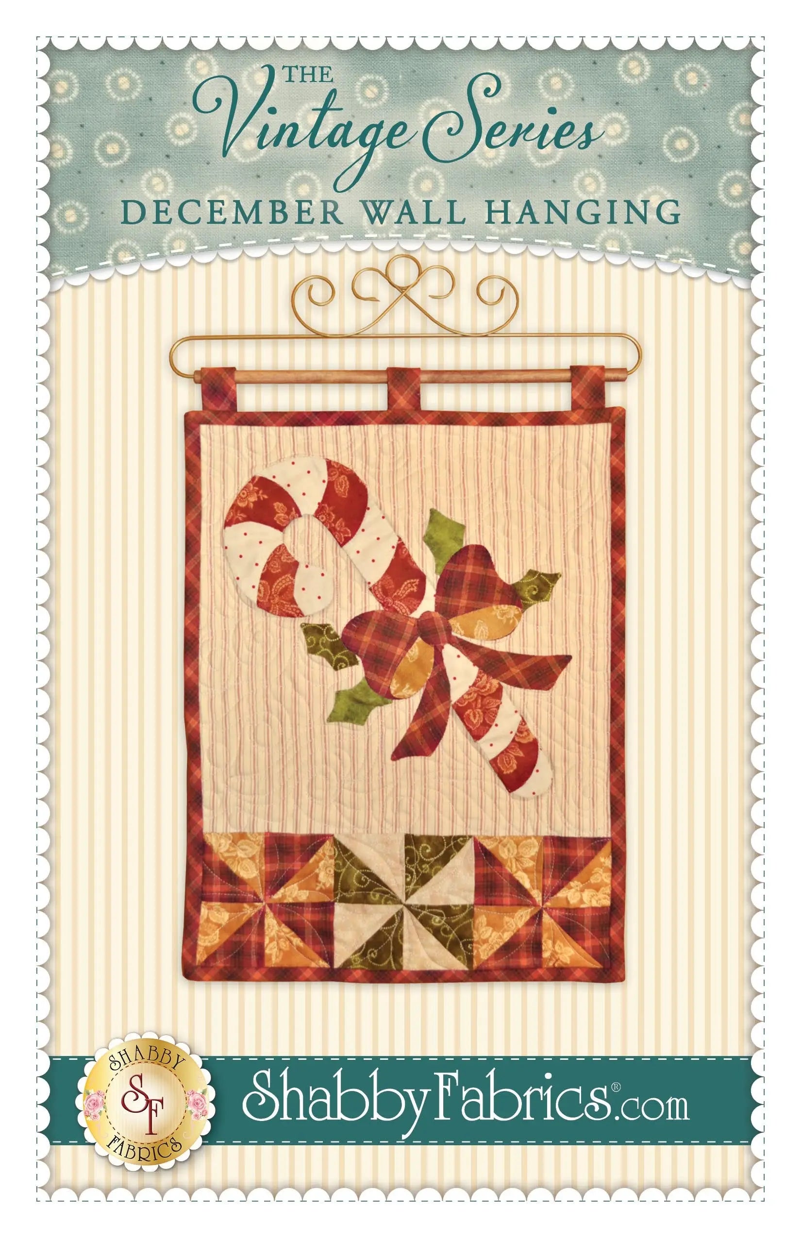 Vintage Series Wall Hanging - December - Linda's Electric Quilters