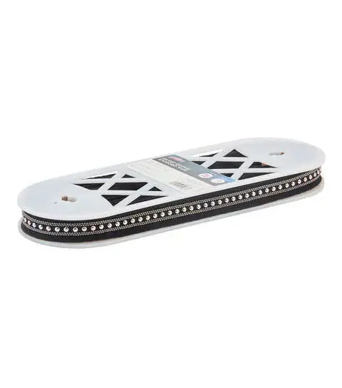 Yaya Han Sew on Gothic Studded Trim 0.75'' Silver - Per Yard - Linda's