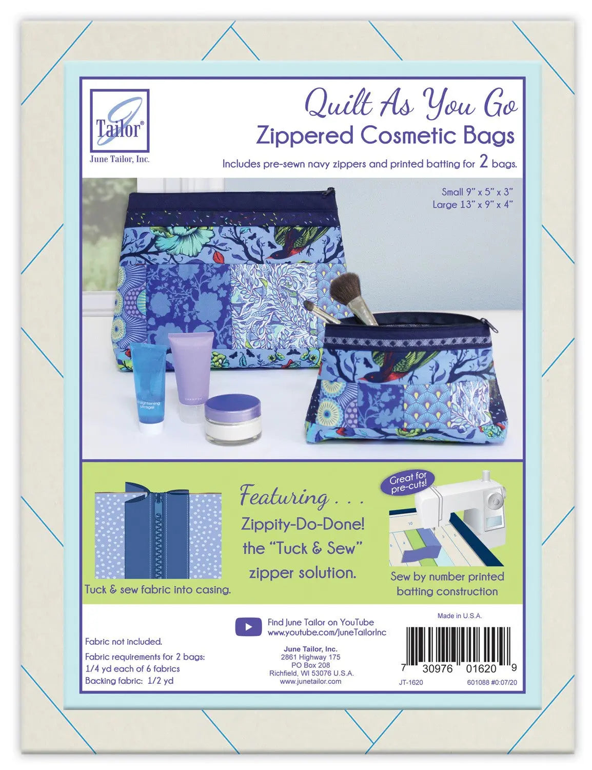 Zippity Do Done Cosmetic Bags QAYG Navy Zip - Linda's Electric
