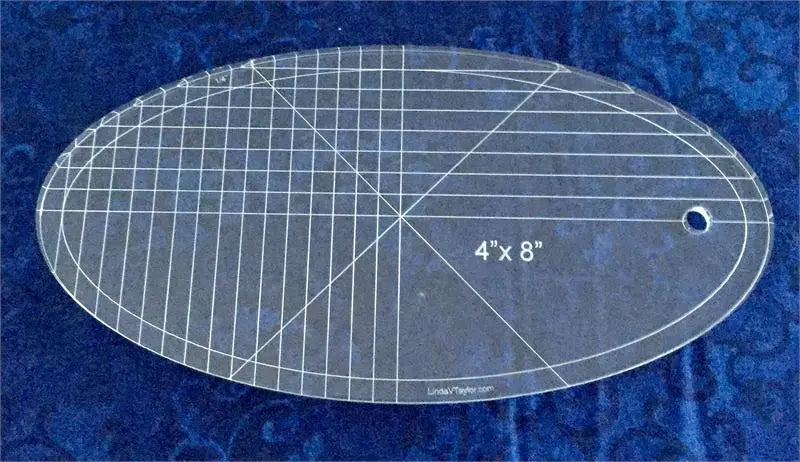 Oval Template 4" x 8" - Linda's Electric Quilters