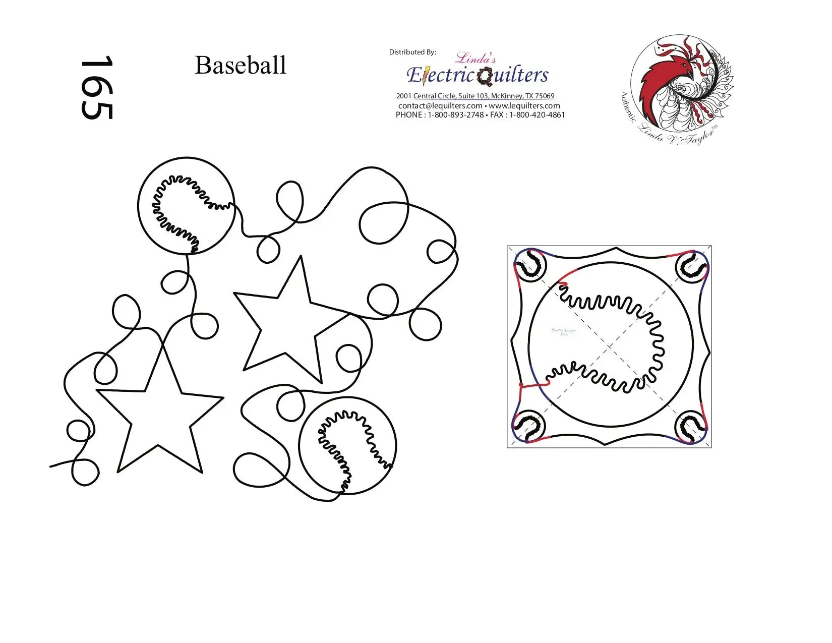 165 Baseball Pantograph with Blocks by Linda V. Taylor - Linda's