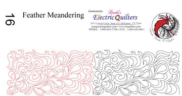 Feather Meandering Quilting Pantograph by Linda V. Taylor - Linda's