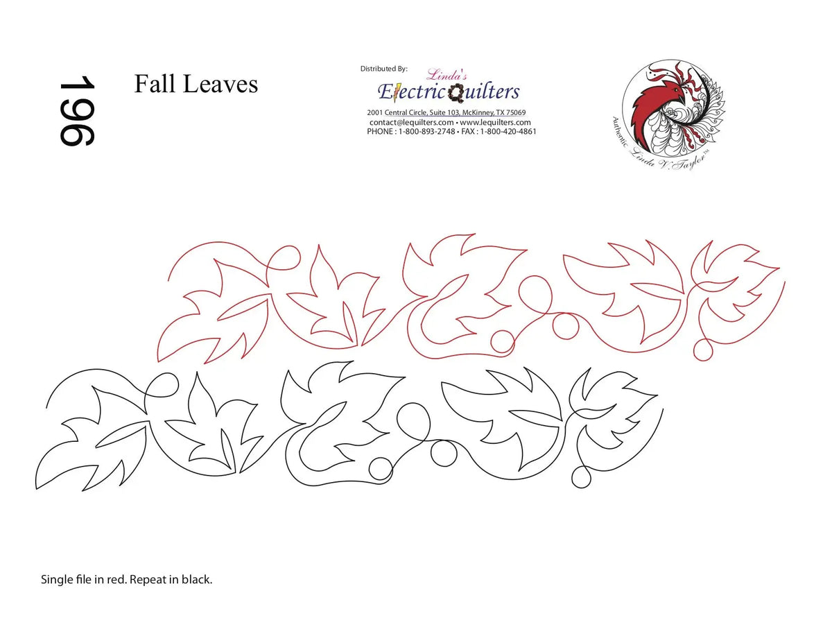 196 Fall Leaves Pantograph by Linda V. Taylor - Linda's Electric