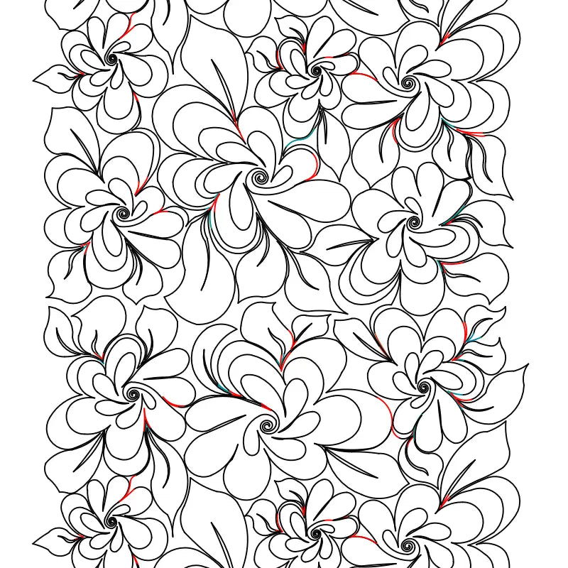 241 Feathered Rose 2 Pantograph by Linda V. Taylor - Linda's Electric