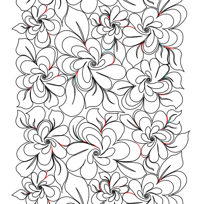 241 Feathered Rose 2 Pantograph by Linda V. Taylor - Linda's Electric